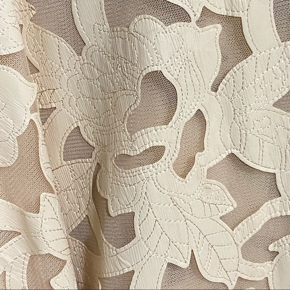 iRoo | Tops | Iroo Long Line Cardigan Mesh Faux Leather Trim Floral ...